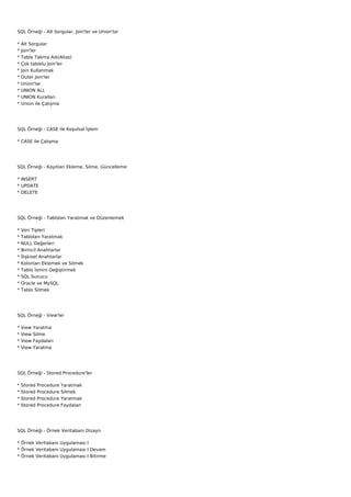 Sql ornegi | PDF