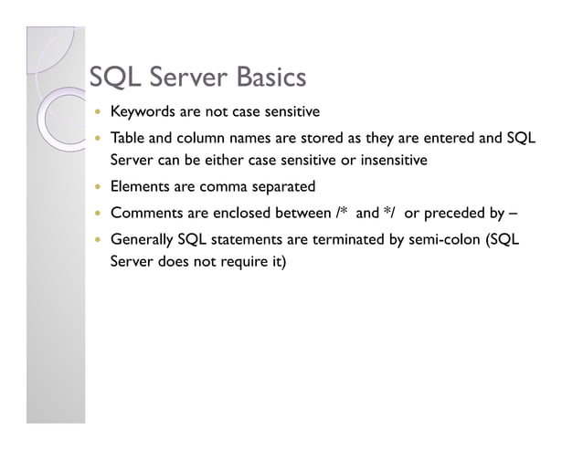 SQL Overview | PPT