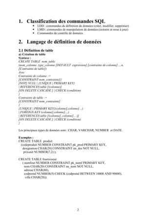 SQL partie III | PDF