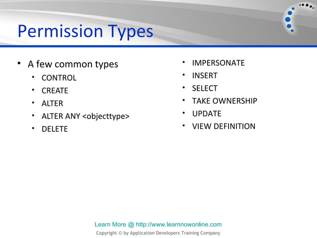 SQL: Permissions and Data Protection | PPT