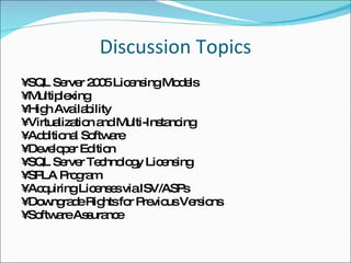 SQL Server 2005 Licensing Unplugged | PPT