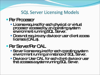 SQL Server 2005 Licensing Unplugged | PPT