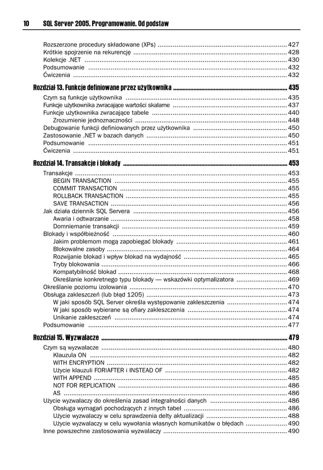 SQL Server 2005. Programowanie. Od podstaw | PDF