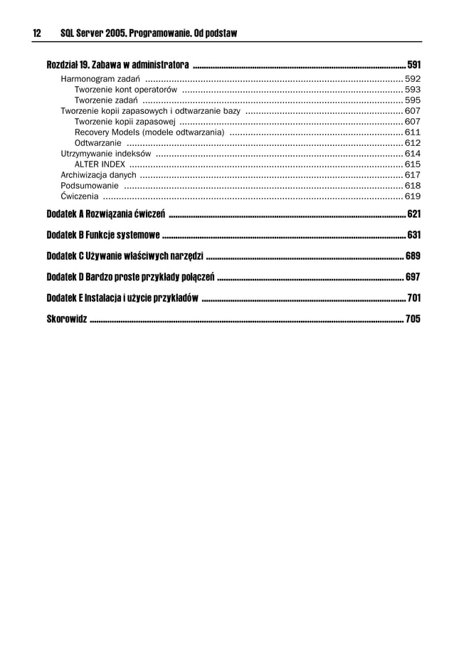 SQL Server 2005. Programowanie. Od podstaw | PDF