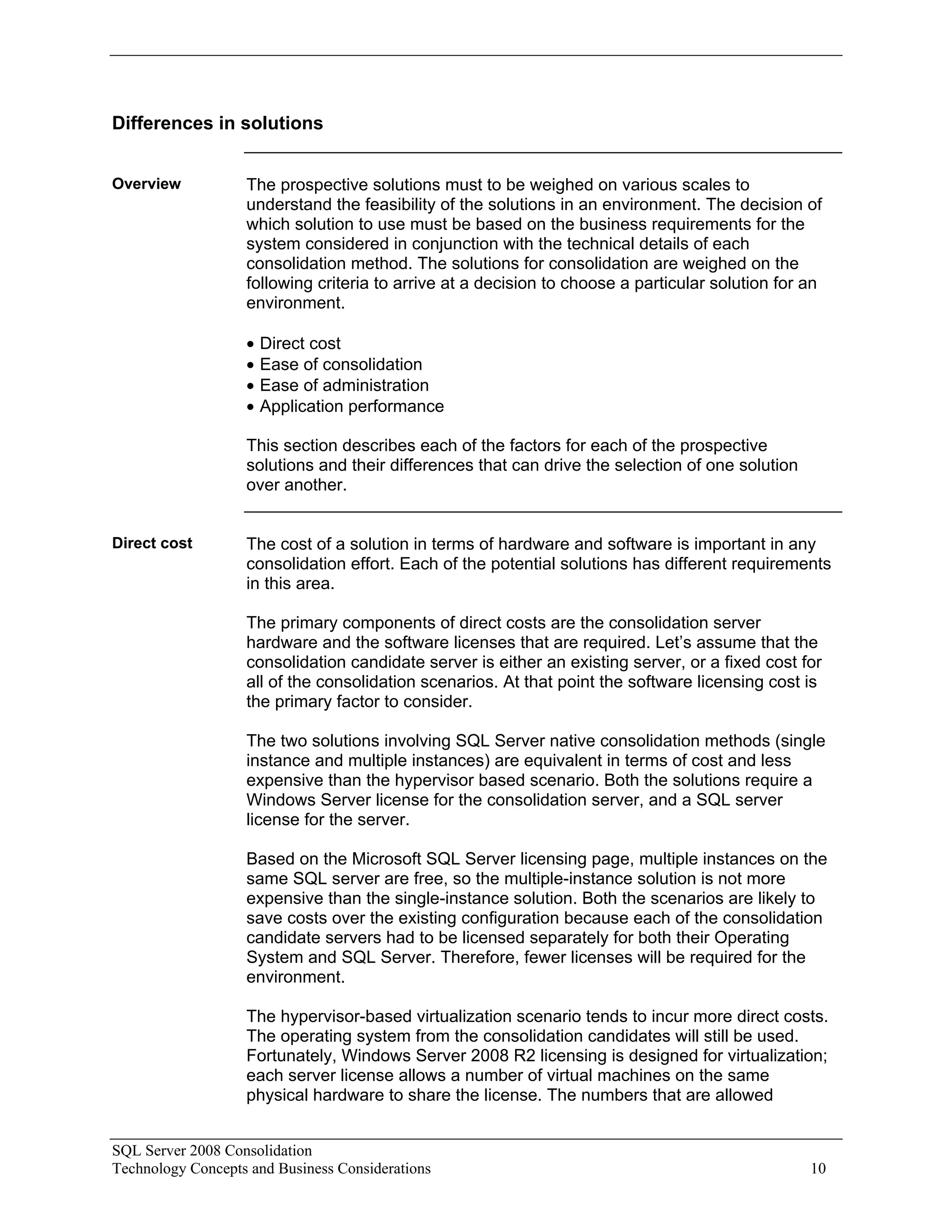SQL Server 2008 Consolidation | PDF