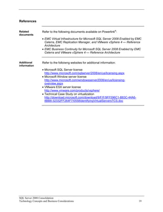 SQL Server 2008 Consolidation | PDF
