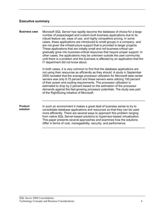 SQL Server 2008 Consolidation | PDF
