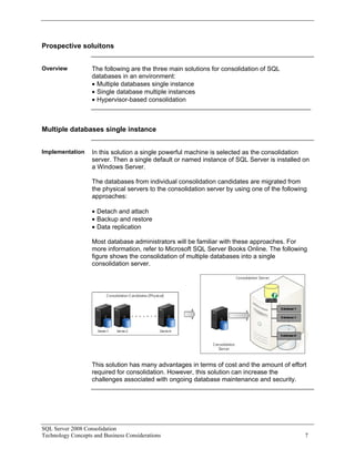 SQL Server 2008 Consolidation | PDF