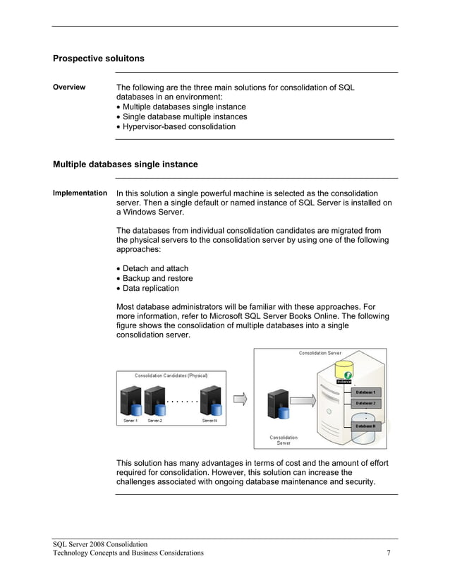 SQL Server 2008 Consolidation | PDF