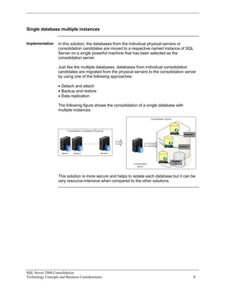 SQL Server 2008 Consolidation | PDF