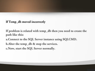 SQL Server 17204 FCB Open Failed Error | PPT
