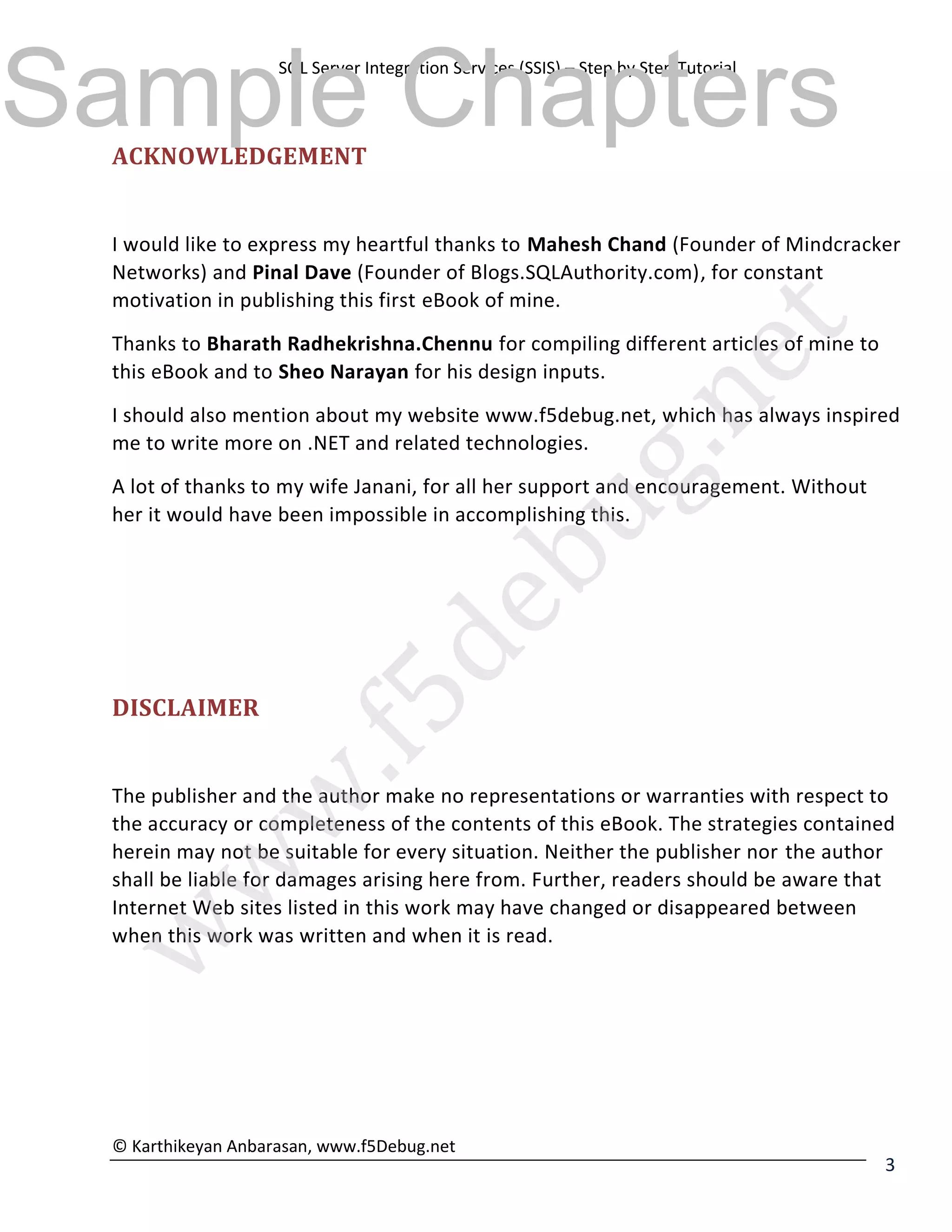 Sql server-integration-services-ssis-step-by-step-sample-chapters | PDF