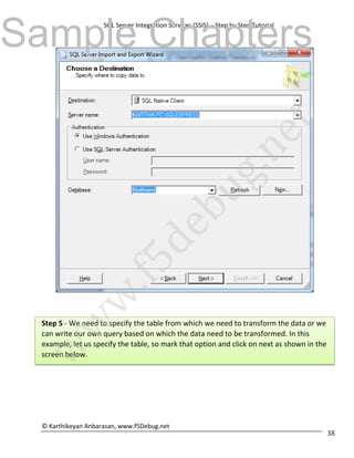 Sql server-integration-services-ssis-step-by-step-sample-chapters | PDF
