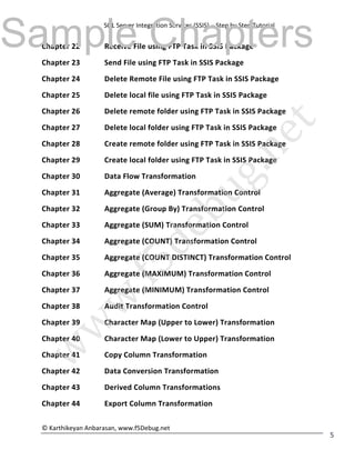 Sql server-integration-services-ssis-step-by-step-sample-chapters | PDF