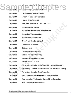Sql server-integration-services-ssis-step-by-step-sample-chapters | PDF