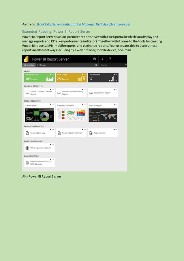 Sql server reporting services | PDF