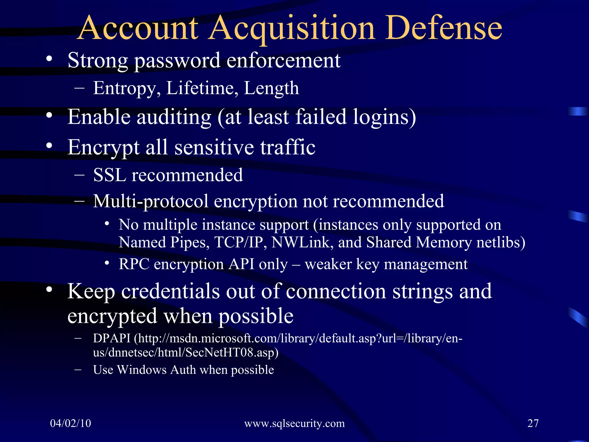 SQL Server Security - Attack | PPT | Databases | Computer Software and Applications