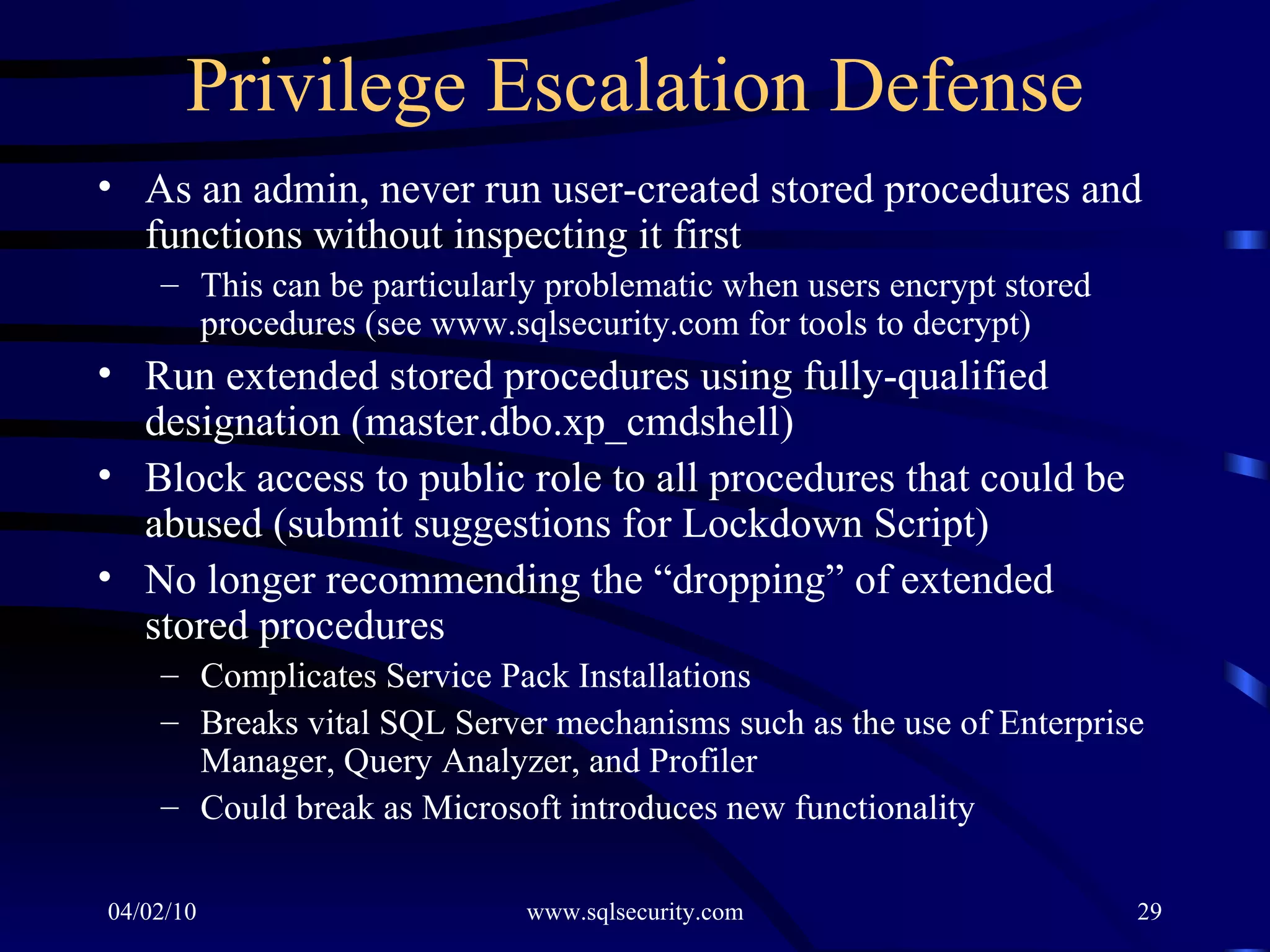 Sql Server Security Attack Ppt Databases Computer Software And Applications