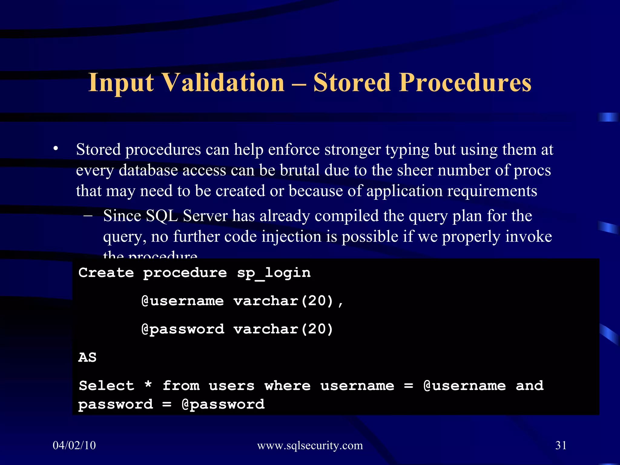 SQL Server Security - Attack | PPT | Databases | Computer Software and Applications