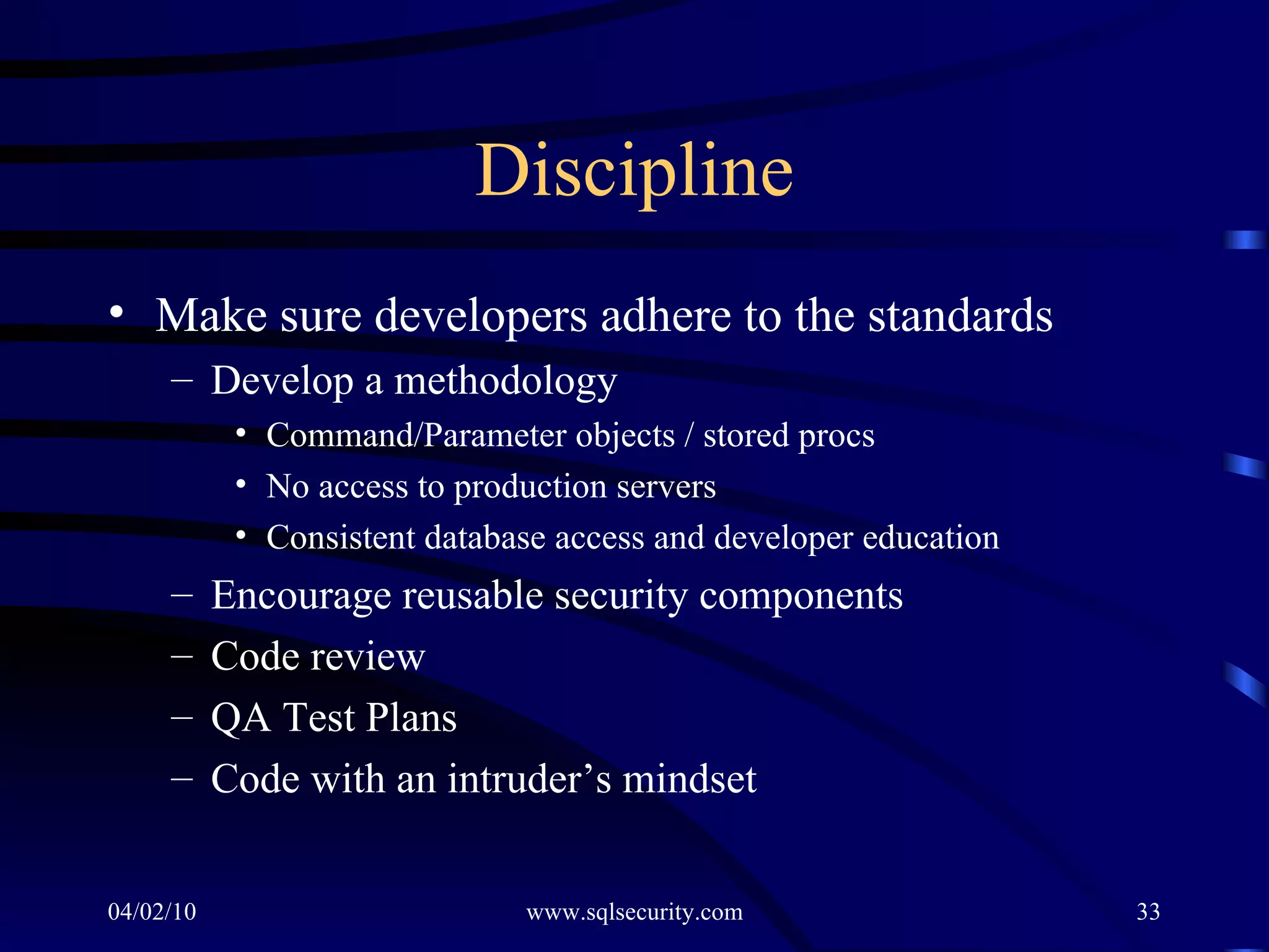 SQL Server Security - Attack | PPT | Databases | Computer Software and Applications