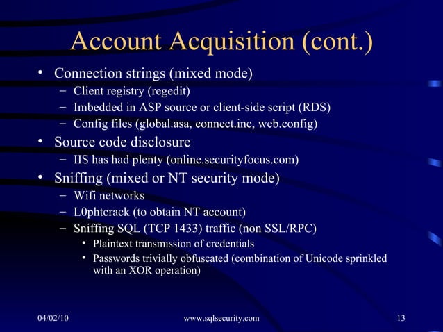 SQL Server Security - Attack | PPT