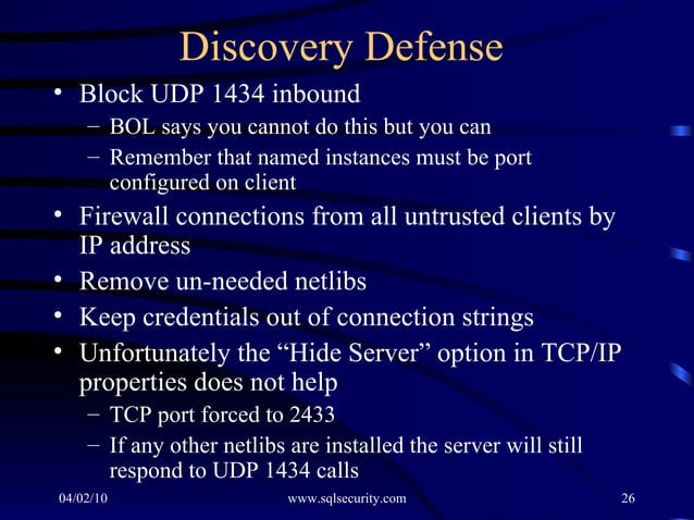 SQL Server Security - Attack | PPT