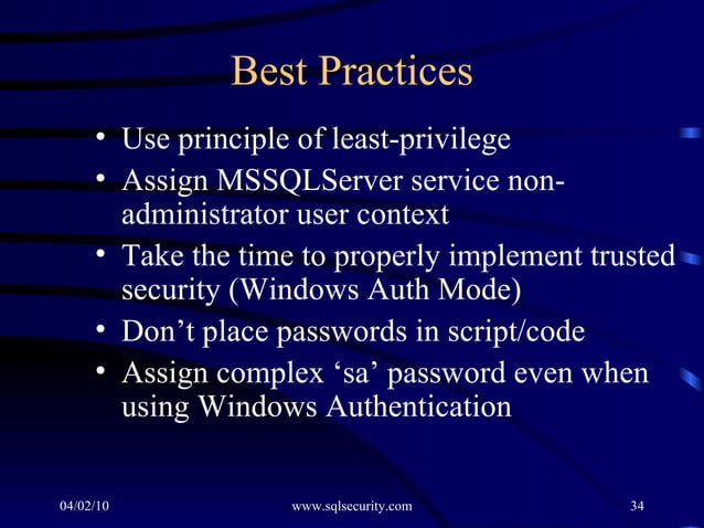 SQL Server Security - Attack | PPT