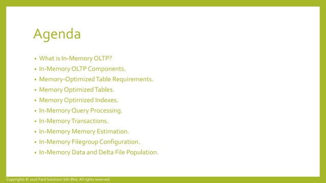 SQL Server In-Memory Internals and Performance Tips | PPTX