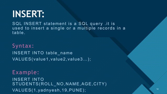 SQL-SHORT-NOTES.pptx | Databases | Computer Software and Applications