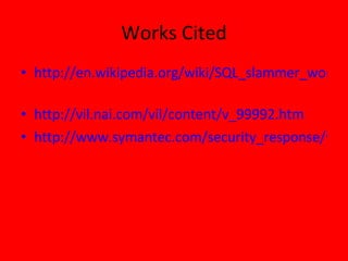SQL Slammer Worm | PPT