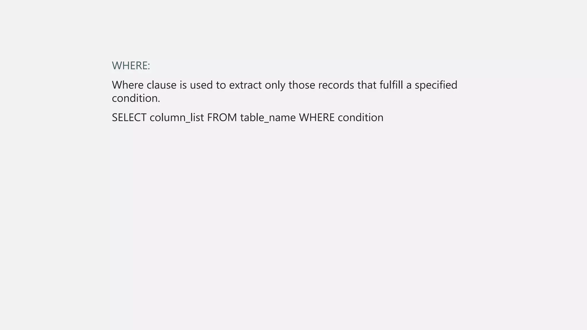 Sql Structured Query Language Ppt