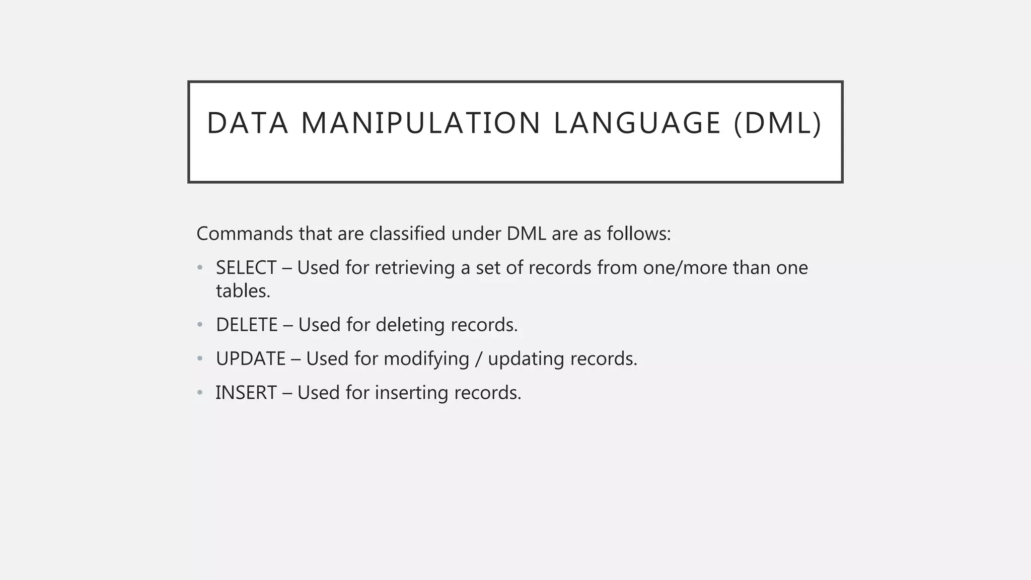 Sql Structured Query Language Pptx Databases Computer Software And Applications