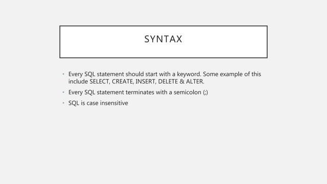 Sql Structured Query Language Pptx Databases Computer Software