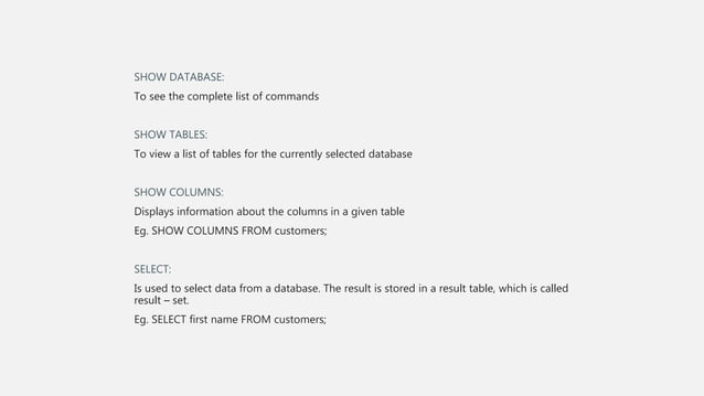 Sql Structured Query Language Pptx Databases Computer Software And Applications