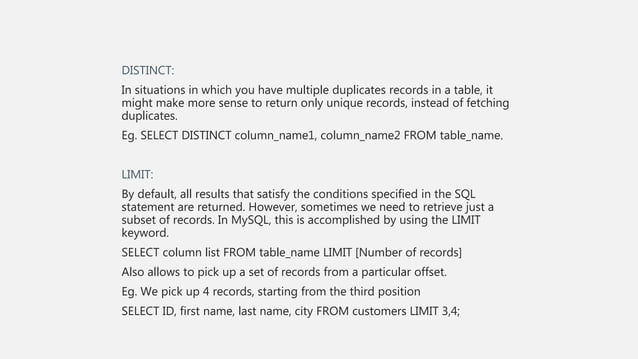 Sql Structured Query Language Pptx Databases Computer Software And Applications