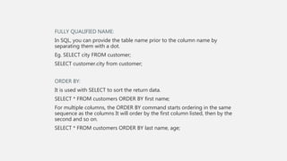 SQL: Structured Query Language | PPTX