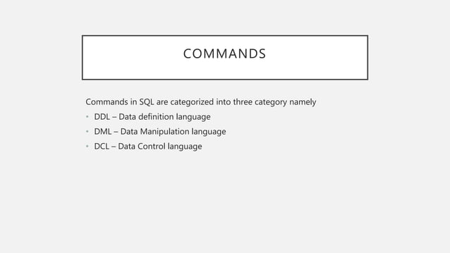 Sql Structured Query Language Pptx Databases Computer Software
