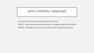 SQL: Structured Query Language | PPTX