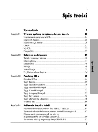 SQL. Szybki start | PDF | Databases | Computer Software and Applications