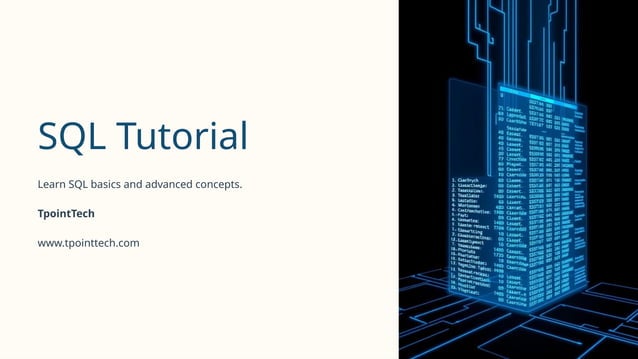 SQL(Structured Query Language) Tutorials TpointTech | PPTX