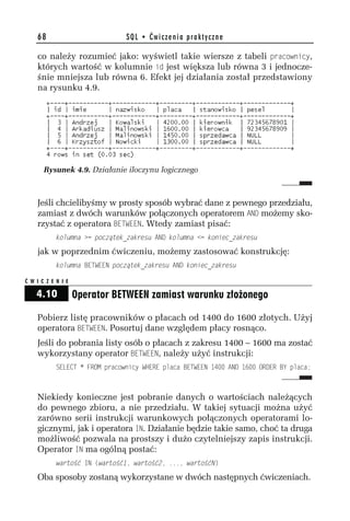 SQL. Ćwiczenia praktyczne | PDF