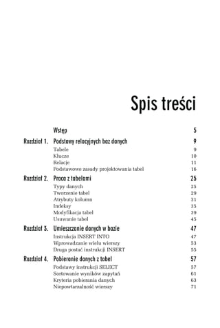 SQL. Ćwiczenia praktyczne | PDF