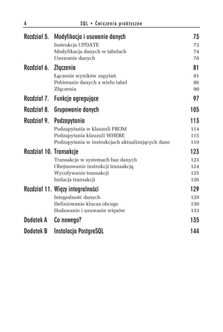SQL. Ćwiczenia praktyczne | PDF