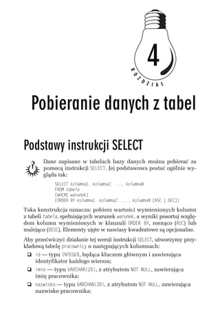 SQL. Ćwiczenia praktyczne | PDF