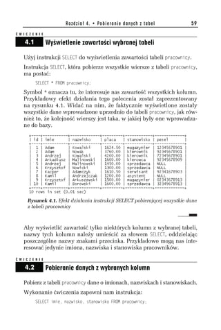 SQL. Ćwiczenia praktyczne | PDF