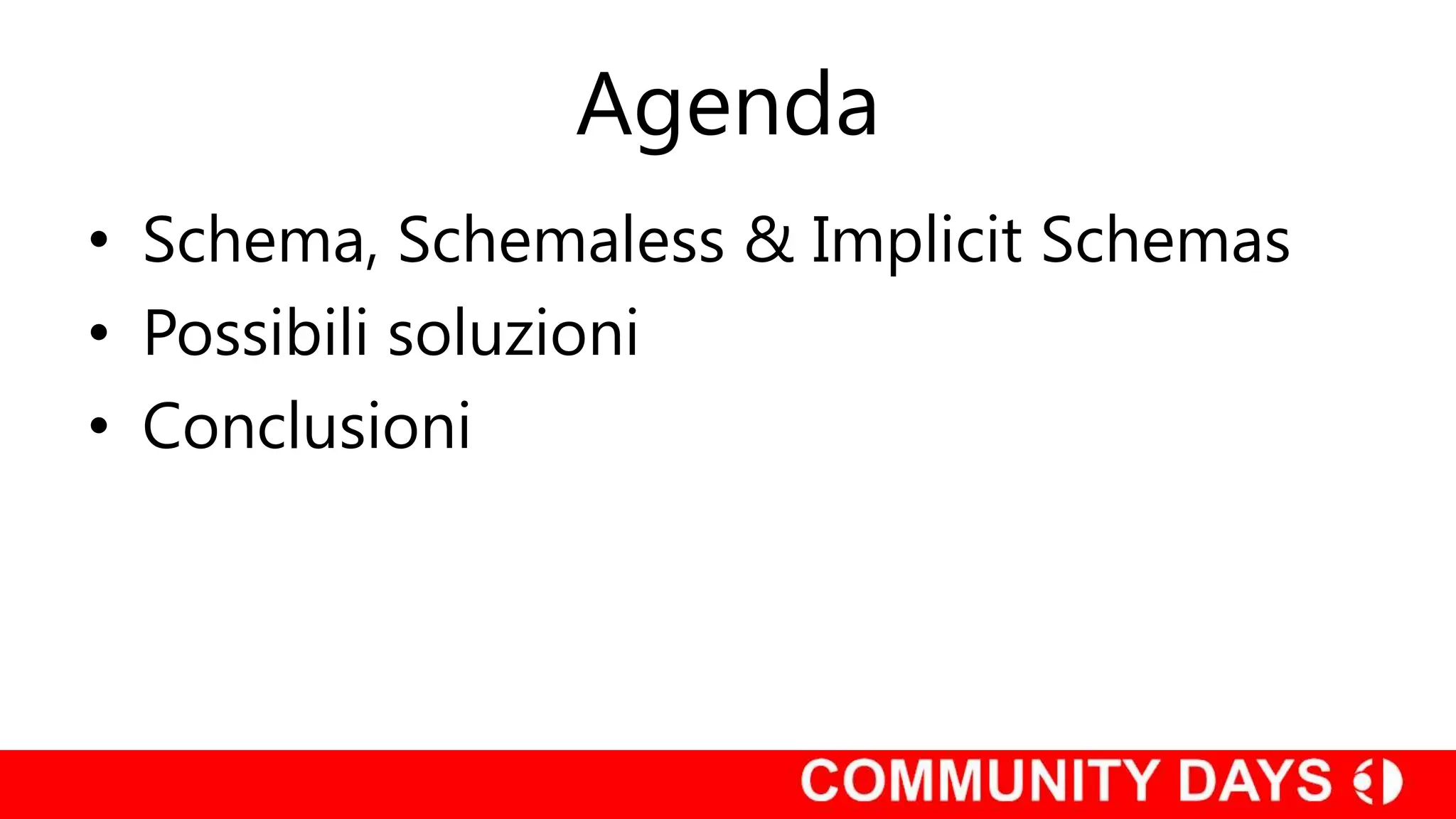 Dynamic Schema e Schemaless Tables | PPT