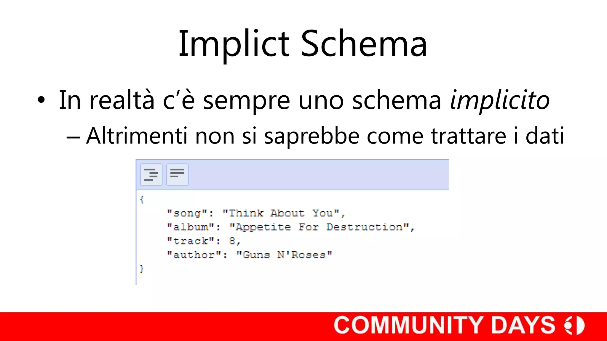 Dynamic Schema e Schemaless Tables | PPT