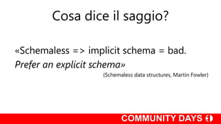 Dynamic Schema e Schemaless Tables | PPT