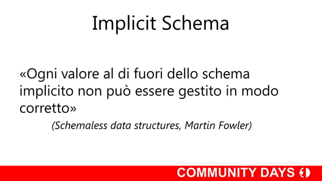 Dynamic Schema e Schemaless Tables | PPT