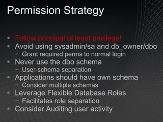 SQL Server 2008 Security Overview | PPT | Databases | Computer Software and Applications